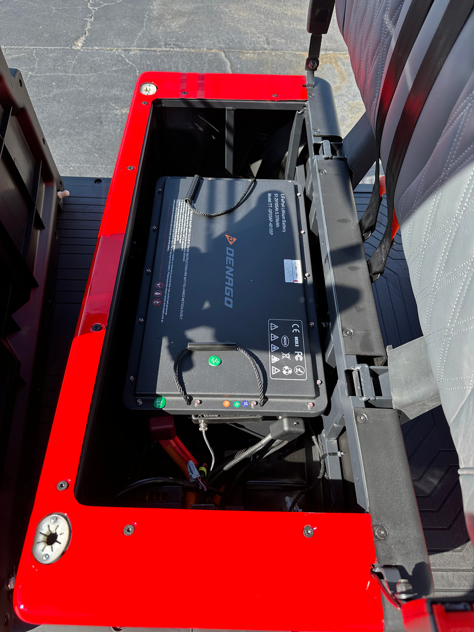 Denago EV Rover XL 4 Passenger Scarlet (Red) Lifted Golf Cart ...