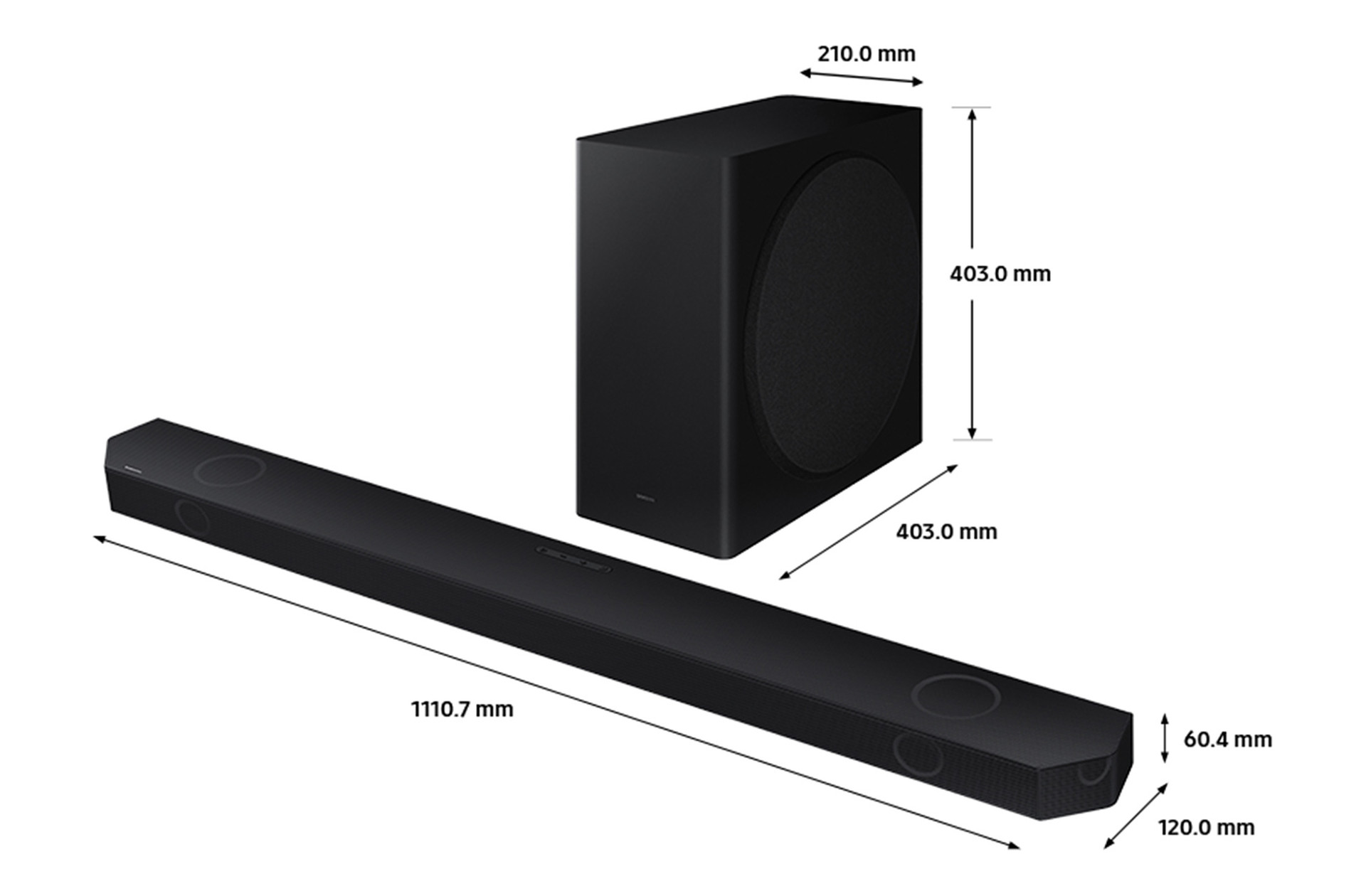 Samsung HW-Q800D (Black) | 5.1.2ch Dolby Atmos Soundbar with Subwoofer ...