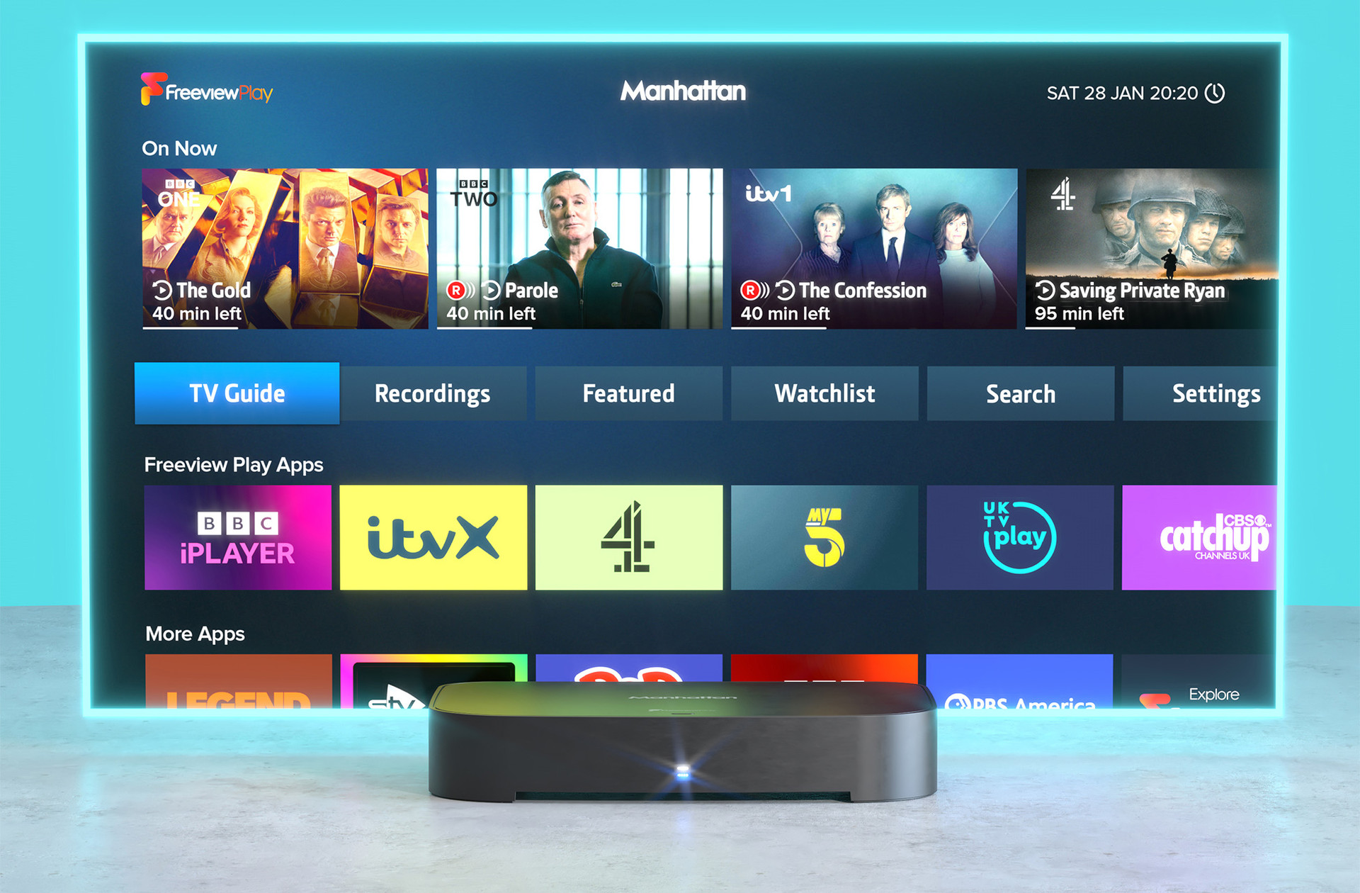Manhattan T4R 500GB | Freeview Play 4K TV Recorder | Richer Sounds