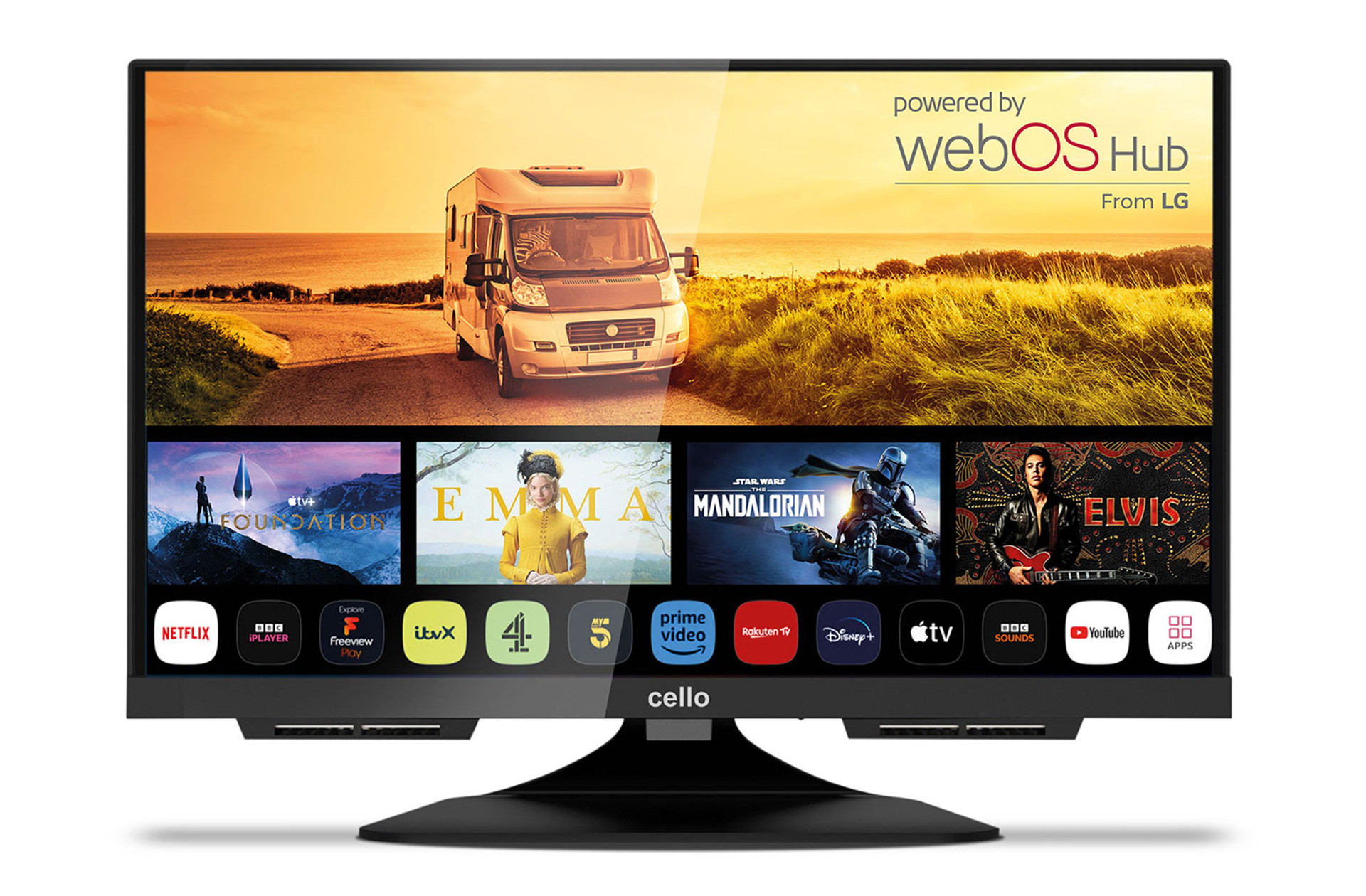 Cello C1924WS-TRAV | 19 inch HD Ready Smart LED 12 Volt Traveller TV ...