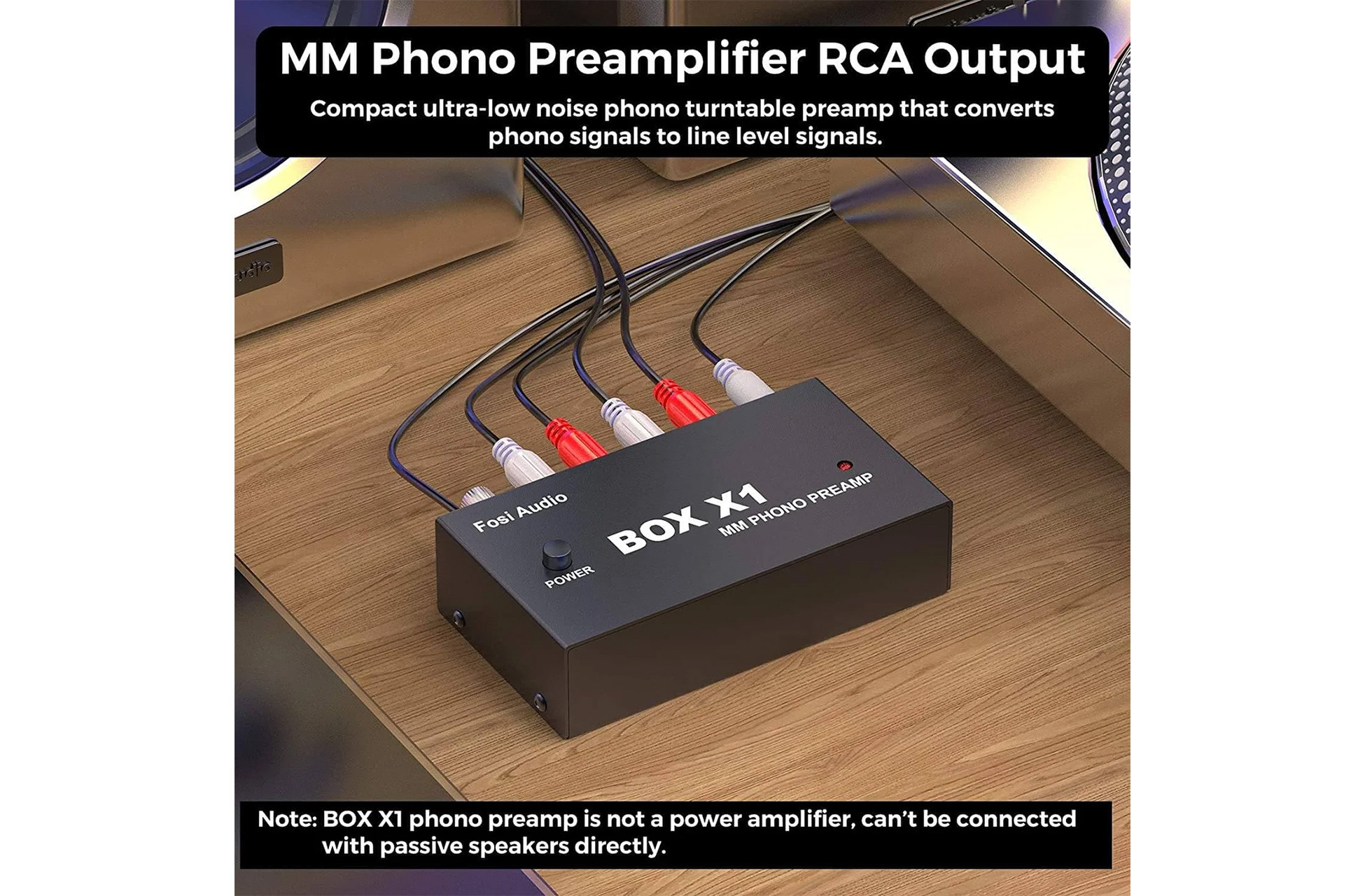 Fosi Audio Box X1 (Black) | MM Phono Preamplifier | Richer Sounds