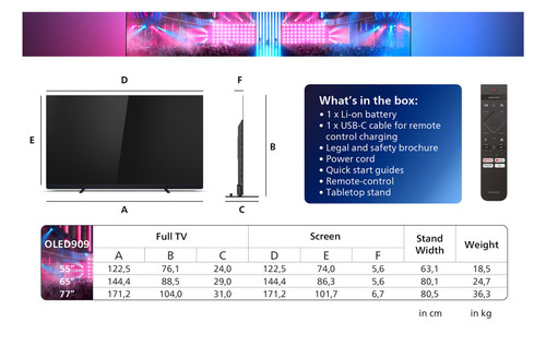 Philips 55OLED909 | 55 inch OLED 4K Ultra HD HDR Ambilight Smart TV ...