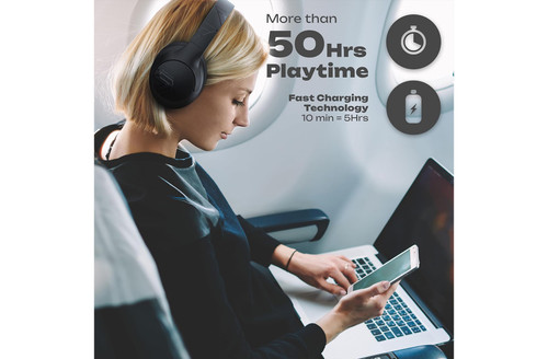 PowerLocus P3 Upgrade (Black/Gold) | Over Ear Mic Wireless Bluetooth ...