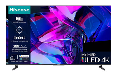Hisense 100U7KQTUK | 100 inch Mini LED 4K Ultra HD HDR Smart TV ...