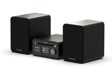 Pure Classic Stereo Mini (Black) | Mini System INC Speakers | Richer Sounds