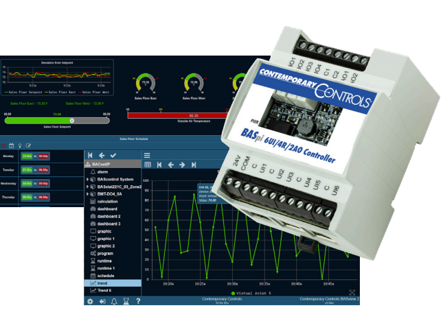 BASpi-Edge and BASview3 Help Convert Older BMS Systems to BACnet - Contemporary Controls (EMEA)