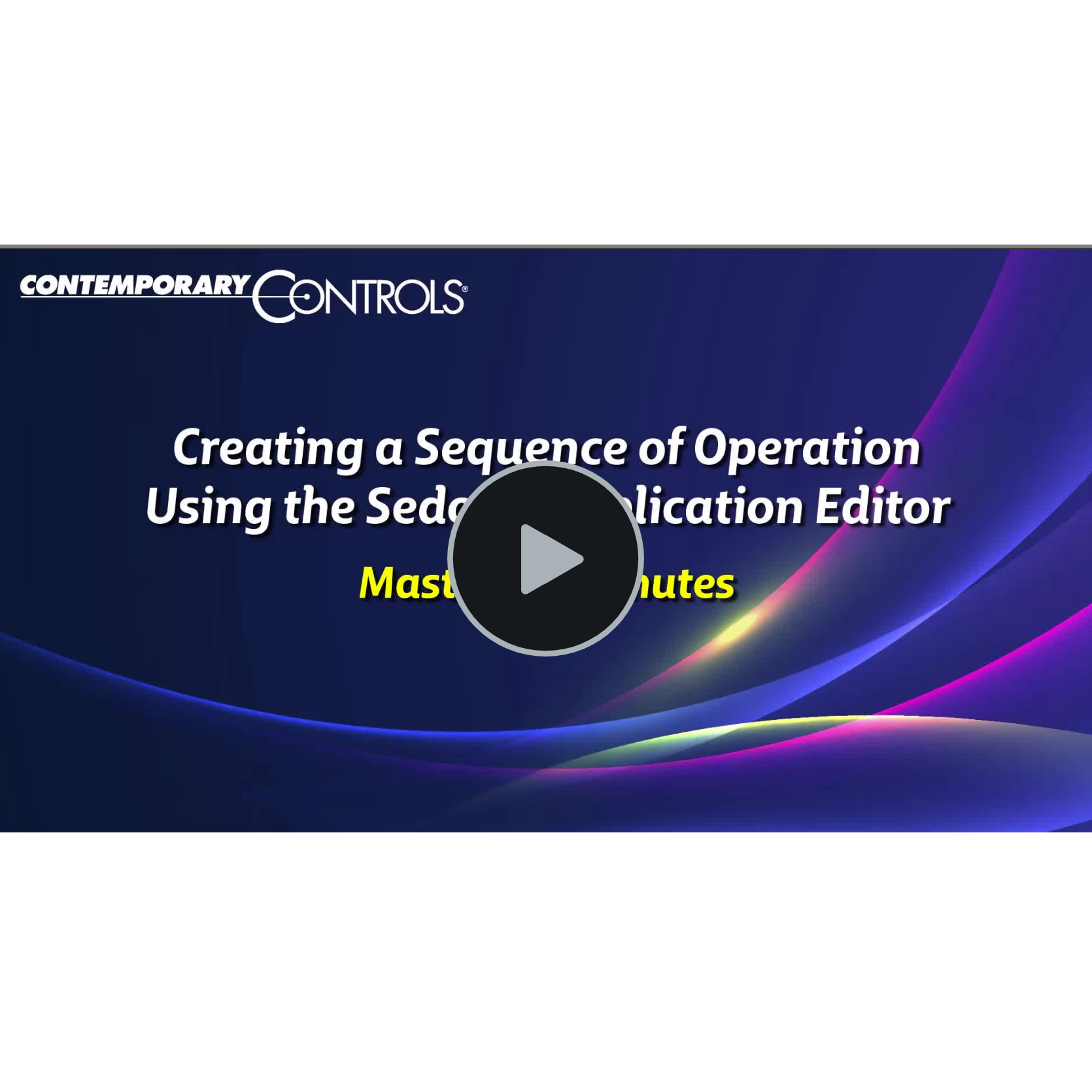 Video: How to Create a Lighting Control Sequence Using the Sedona Application Editor ...
