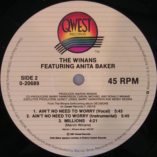 The Winans featuring Anita Baker "Ain't No Need To Worry"