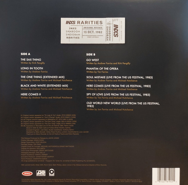 INXS "Shabooh Shoobah Rarities"