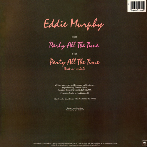 Eddie Murphy "Party All The Time" 12" Single
