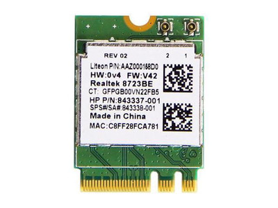 HP Realtek RTL8723BE-VB 802.11b/g/n 1x1 Wi-Fi + Bluetooth 4.0 ...