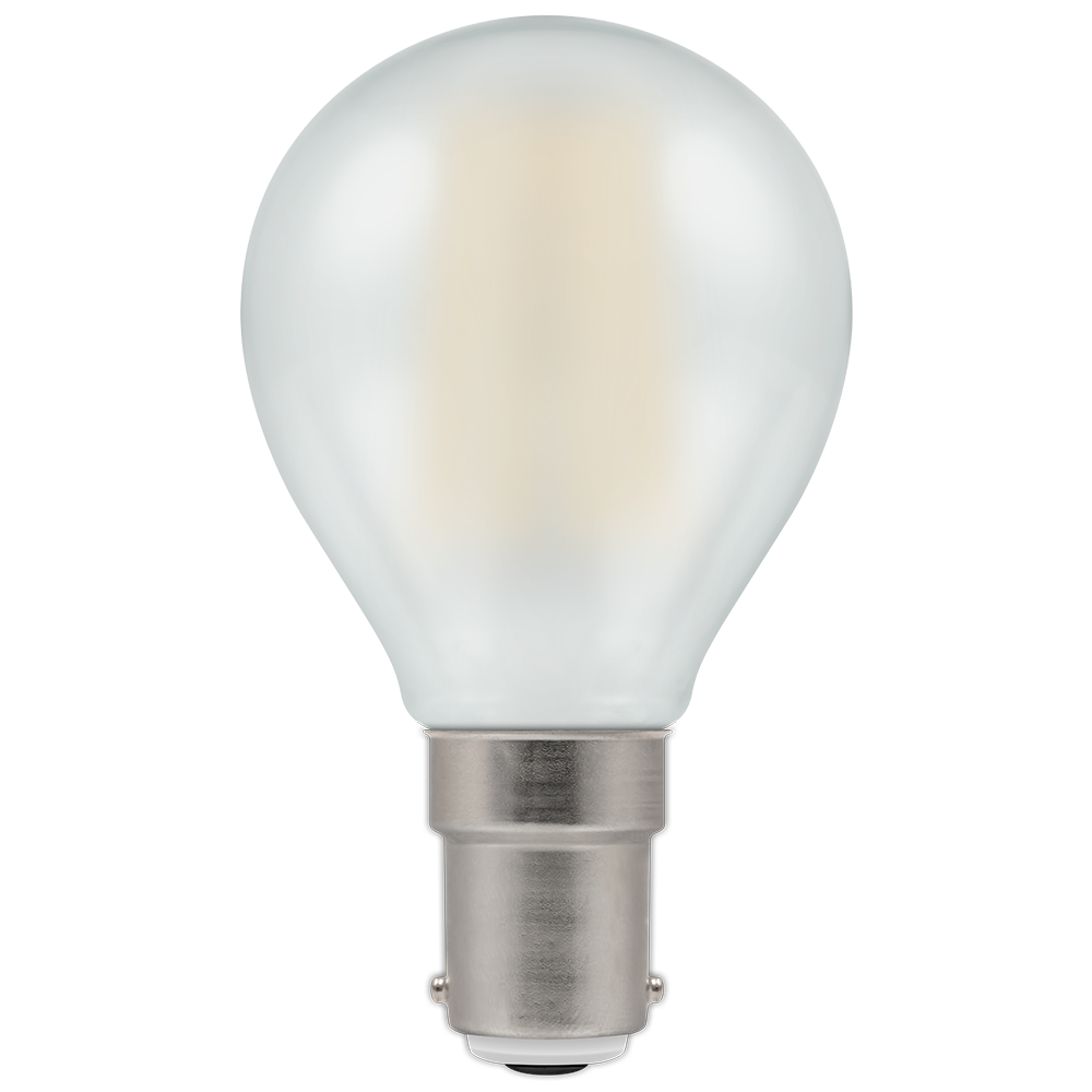 LED Filament Round Pearl Dimmable 5W 2700K SBC-B15 - Crompton Lamps Limited