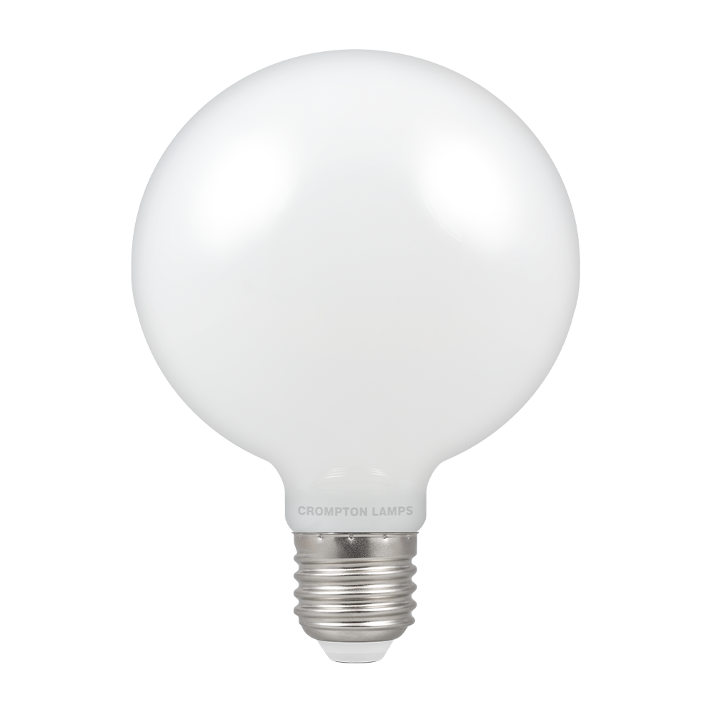 LED Filament Globe G95 Opal Dimmable 7W 2700K ES-E27 - Crompton Lamps ...