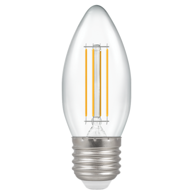 LED Filament Candle Clear Dimmable 6.5W 2700K ES-E27 - Crompton Lamps ...