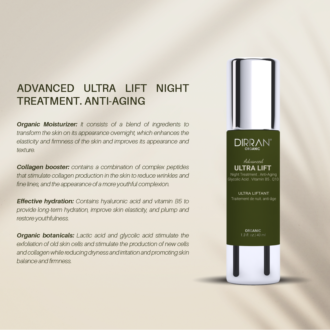 DIRRAN ORGANIC - ULTRA LIFT - Advanced Night Treatment - Anti-Aging - Beauty Bridge