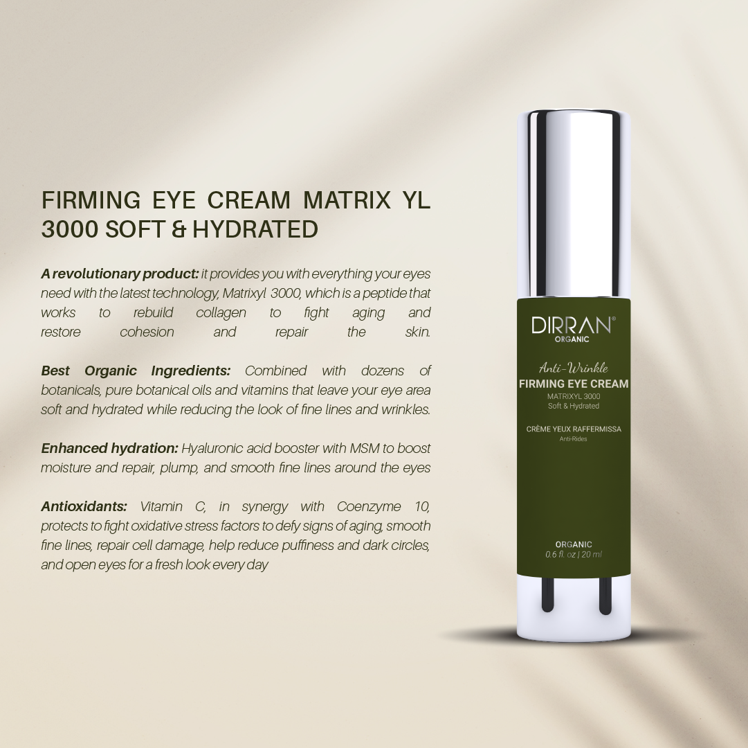 DIRRAN ORGANIC - FIRMING EYE CREAM - Matrixyl 3000 - Anti-Wrinkle ...