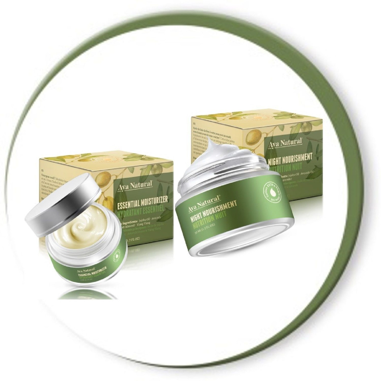 Aya Natural - Essential Moisturizing & Night Cream Set, 1.7 oz each ...
