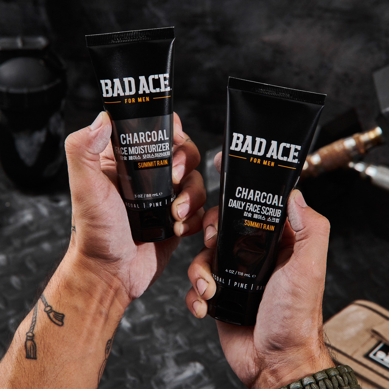 BAD ACE - Charcoal Face Scrubs - Summit Rain - Beauty Bridge