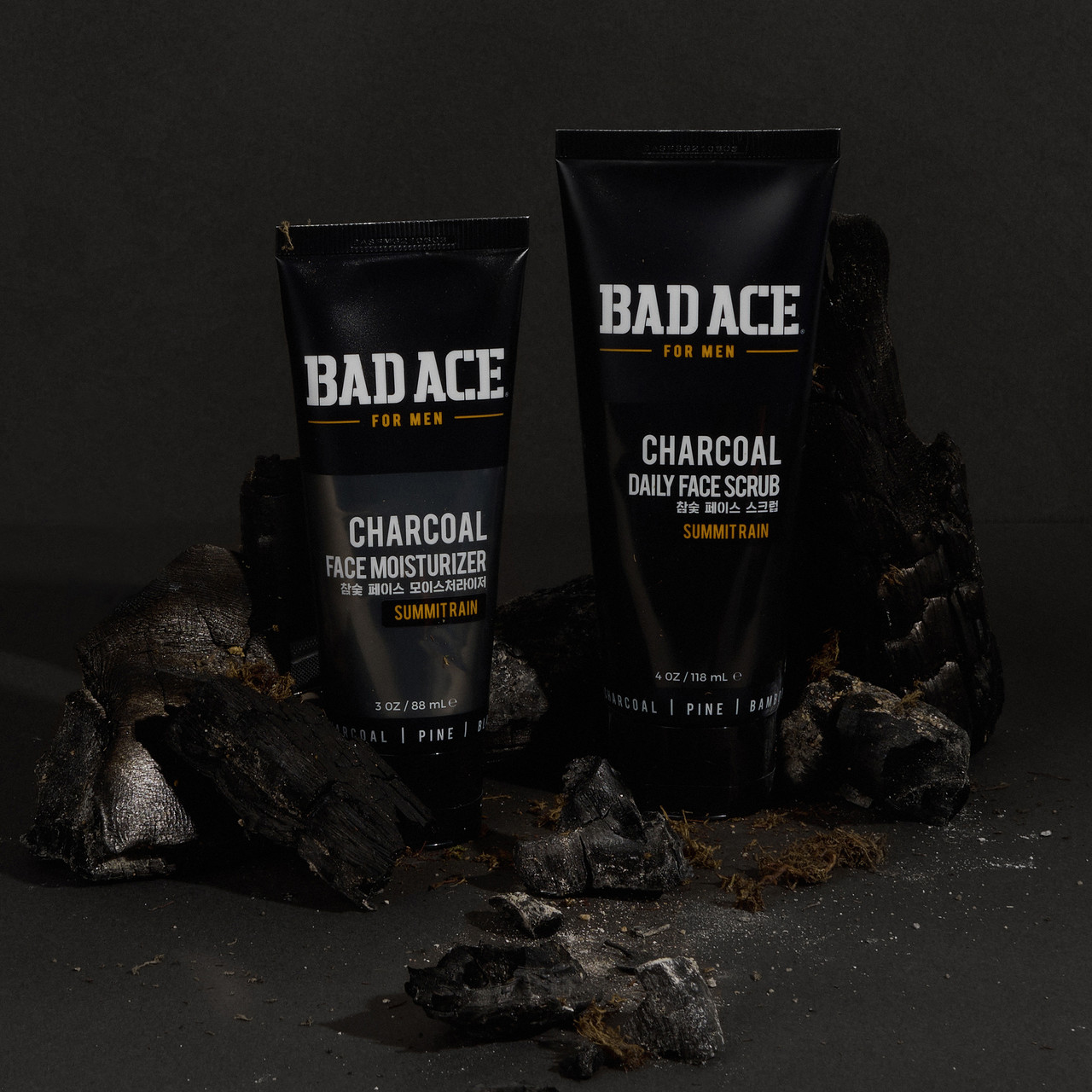 BAD ACE - Charcoal Face Scrubs - Summit Rain - Beauty Bridge