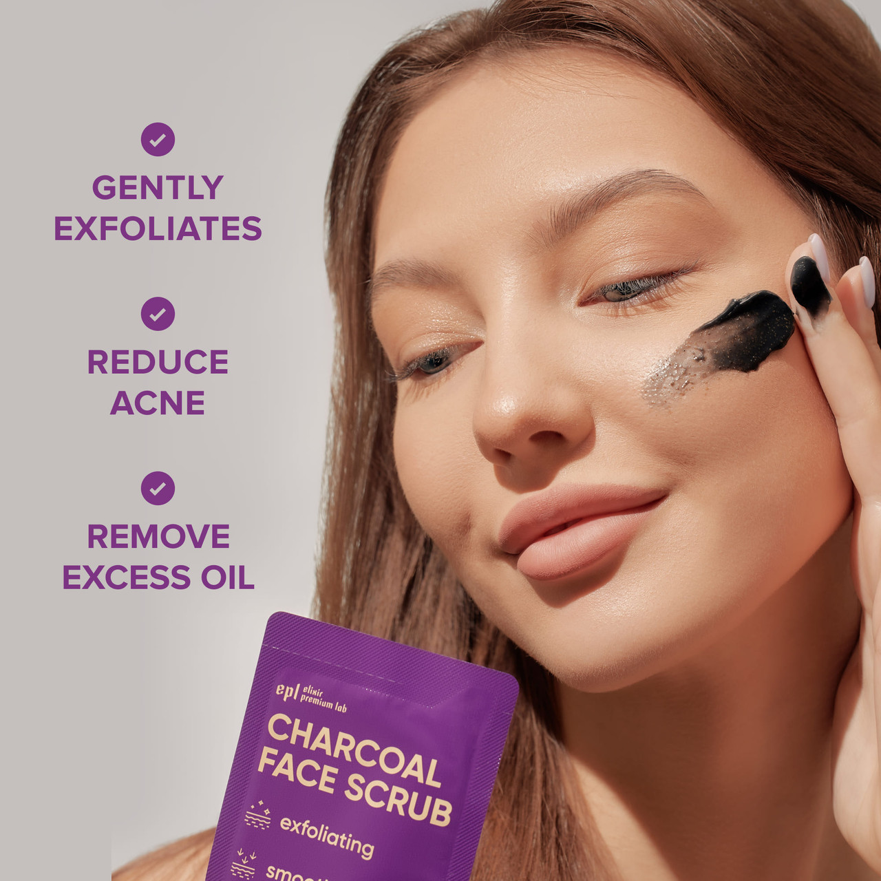 Wonder Family - Charcoal Face Scrub, 7 pack - Beauty Bridge