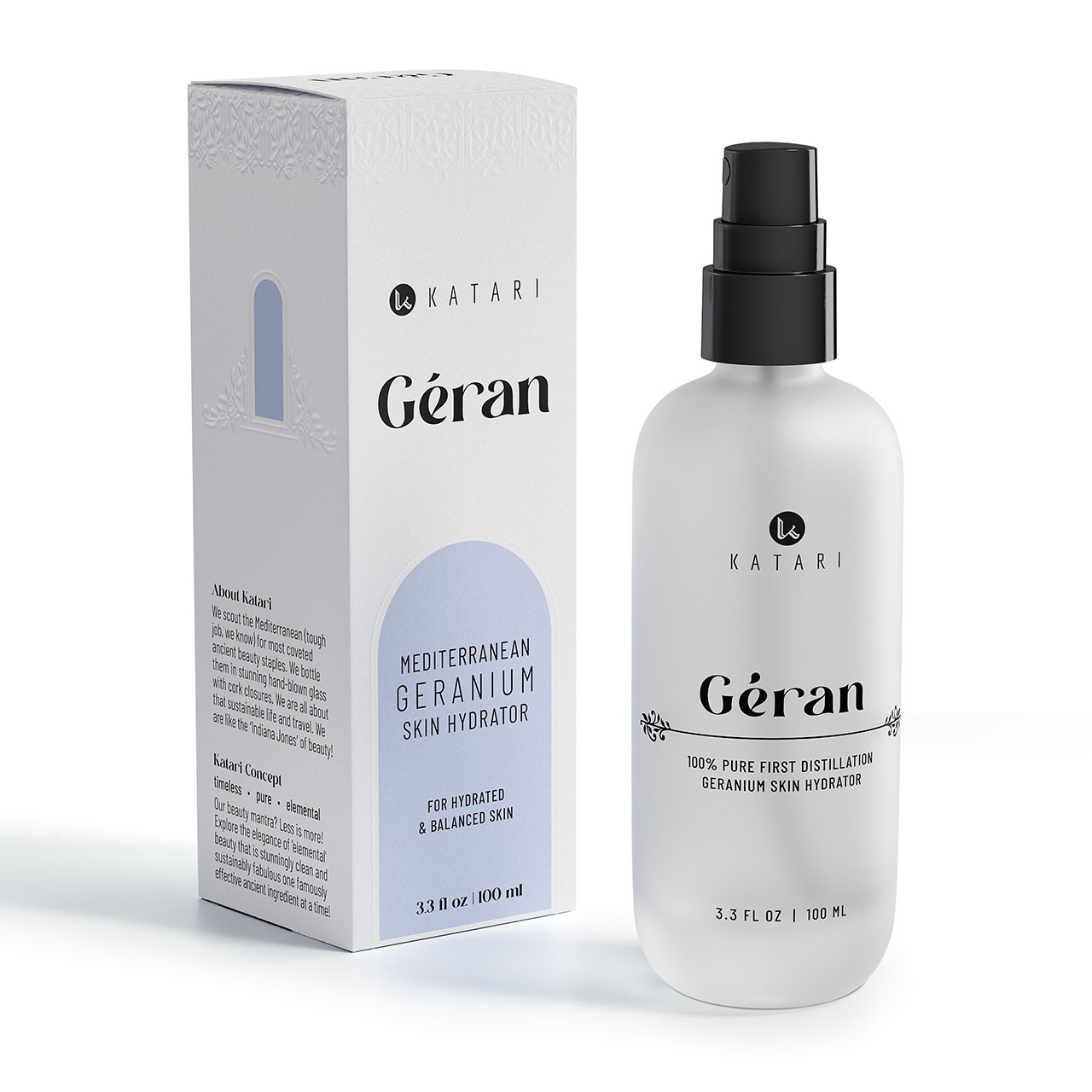 Katari Beauty - Geran Vapor-Distilled Geranium Water 3.3 fl oz - Beauty ...