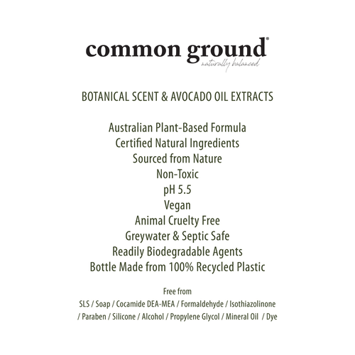 Common Ground - Natural Volumizing Shampoo with Avocado Oil Extracts ...