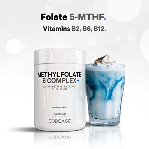 Codeage - Methylfolate B Complex - Folate Riboflavin B6 & B12 120 ct - Beauty Bridge