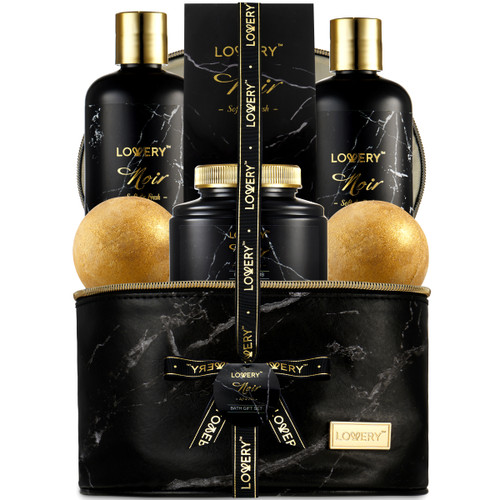 Lovery - Deluxe Noir Bath and Body Kit with 24 Karate Gold Bath Bombs ...