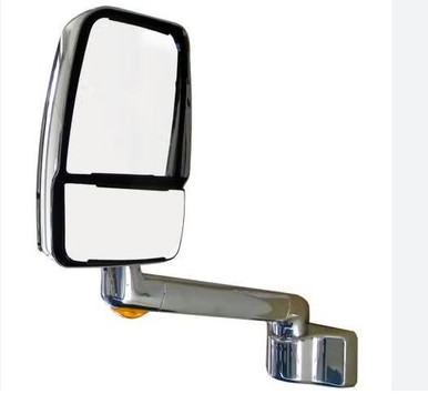 714341 Velvac RV Driver Chrome Mirror 9" Radius Base, 14" Arm with Turn ...