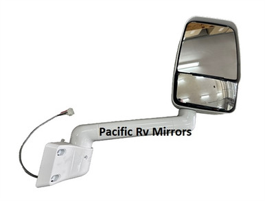 715130 Velvac Rv Motorhome White Passenger Mirror 9" Radius Base, 10" Arm