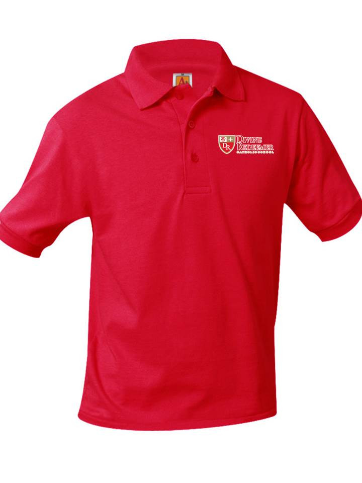Jersey Knit Short Sleeve Polo Shirt - Divine Redeemer - Educational ...