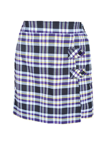 Plaid 2M - Girls Skort - 2 Button Tabs - Educational Outfitters - Denver