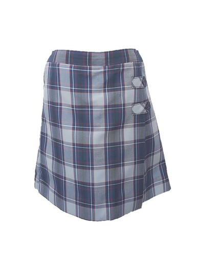 Girls Skort - 2 Button Tabs in Plaid 82 - Educational Outfitters - Denver