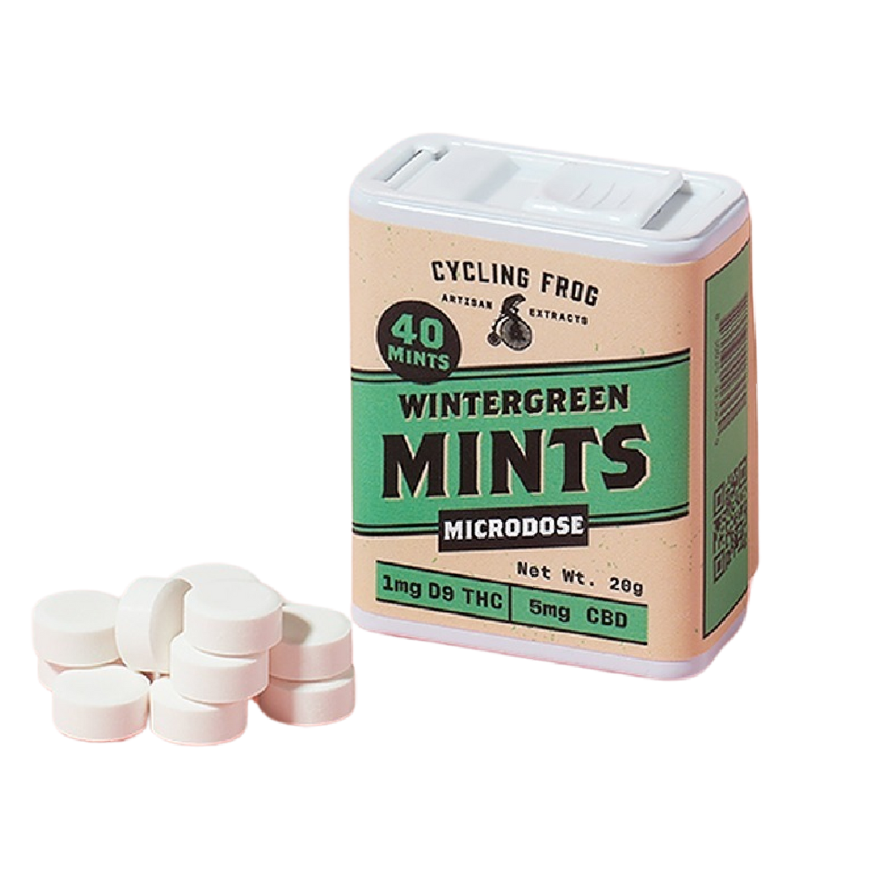 THC CBD Mints 1:5 Ratio | Wintergreen | Cycling Frog