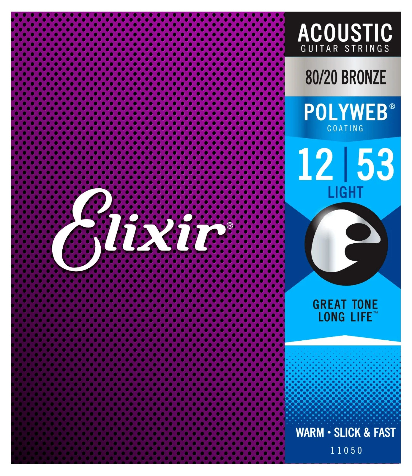 Elixir Light Acoustic 80/20 Bronze Strings w/ POLYWEB