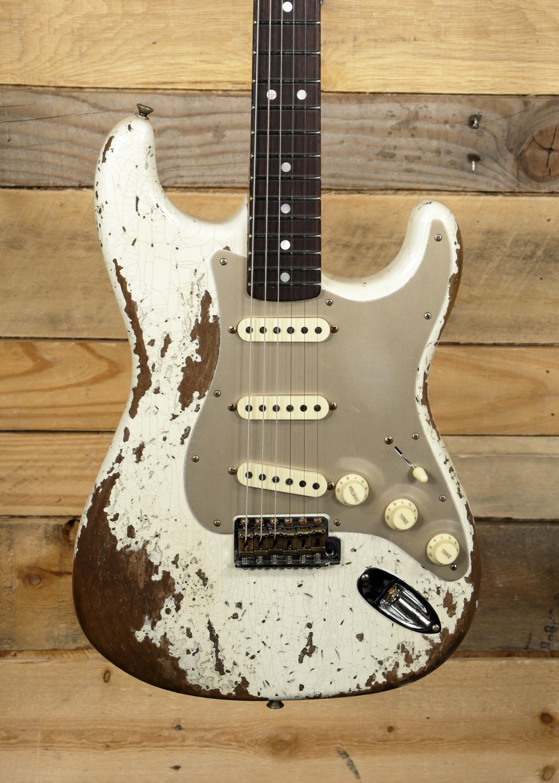 Fender Custom Shop Roasted Big Head Strat Electric Guitar Aged White ...