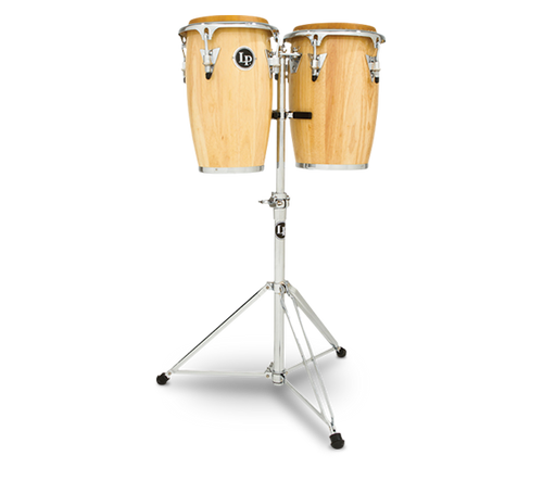 LP Junior Wood Conga Set Natural w/ Stand - Island Music Co