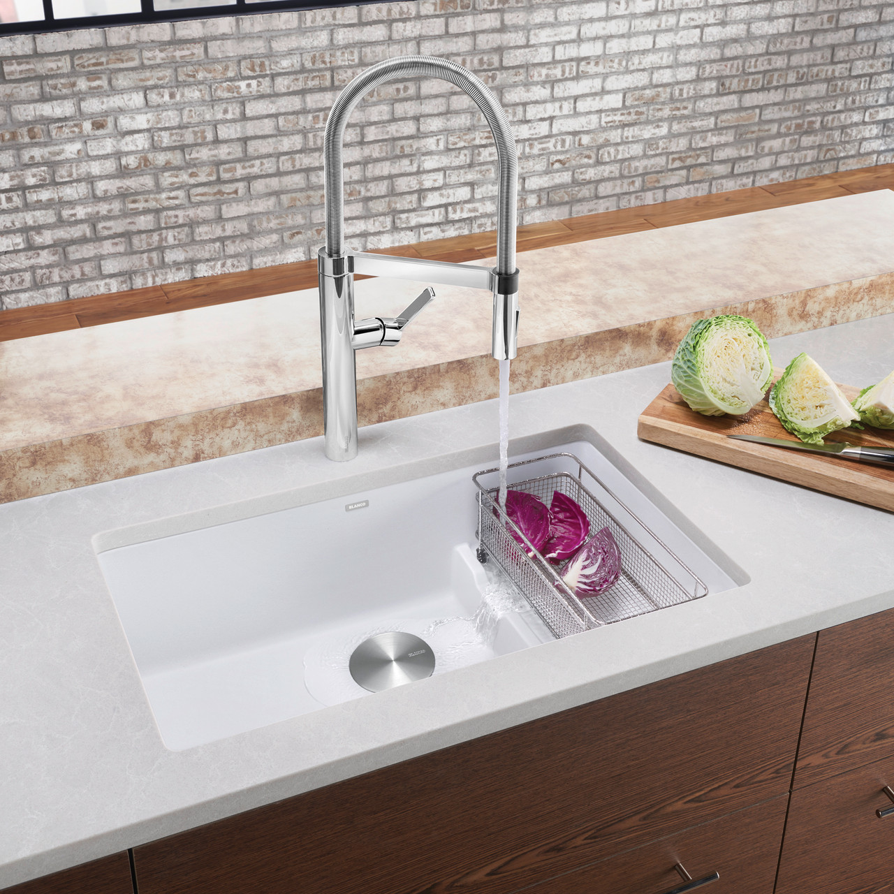Blanco 519453 Precis Cascade Single - White Undermount