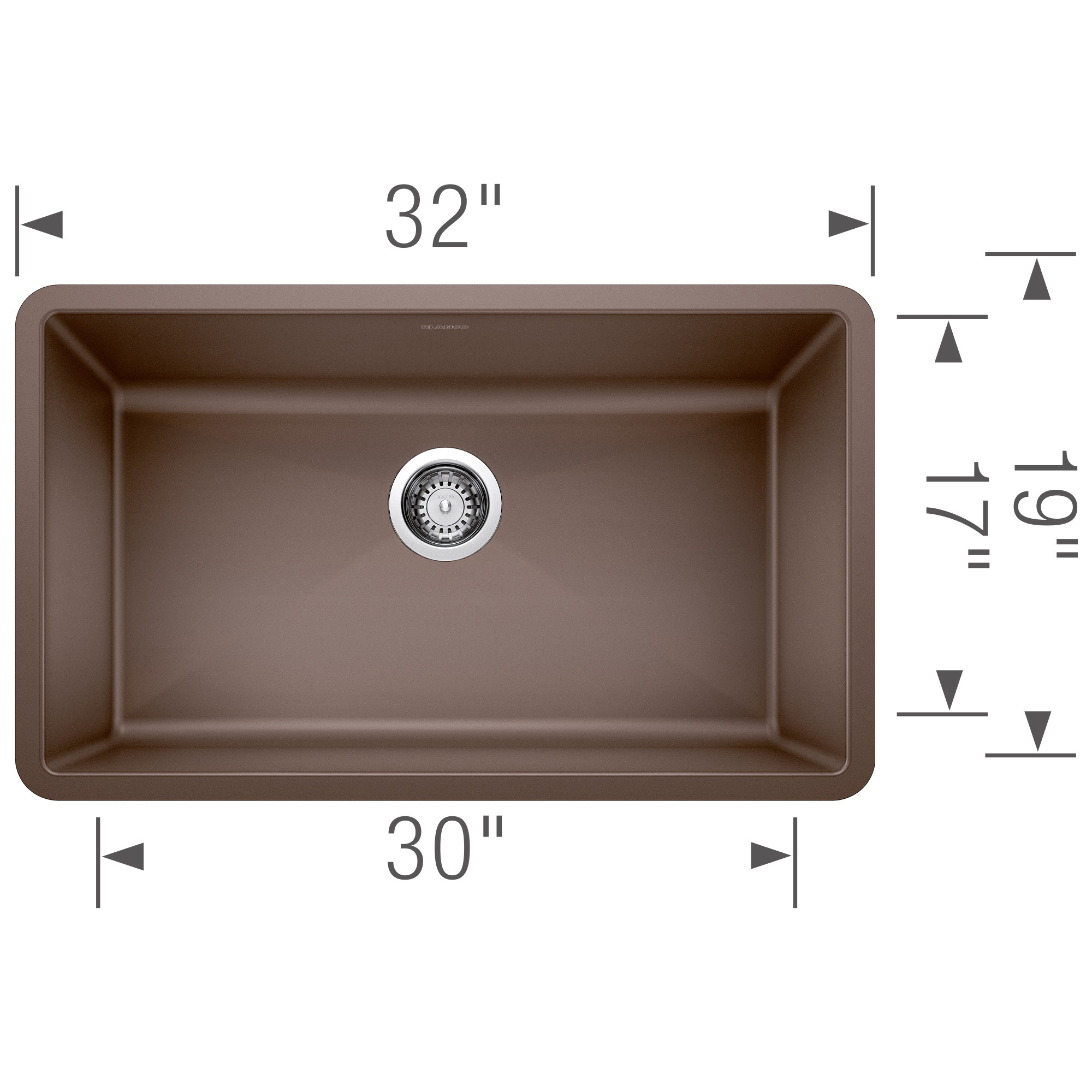 Blanco 440147 Precis Super Single Bowl: Cafe Brown Undermount Kitchen Sink
