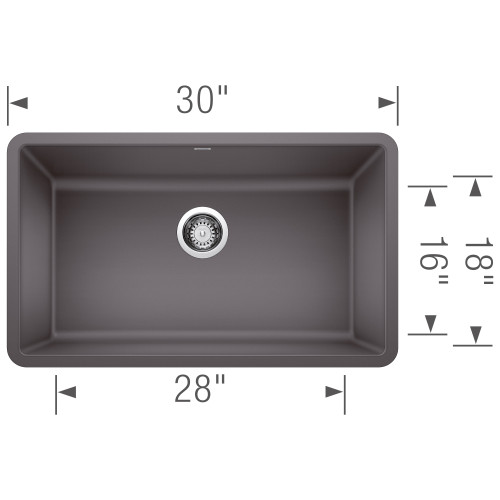 Blanco 442531 PRECIS 30" Single Undermount - Truffle