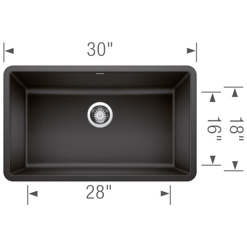 Blanco 442531 PRECIS 30" Single Undermount - Truffle
