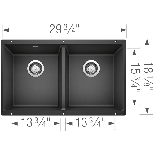 Blanco 441020 Stellar Equal Double Bowl Undermount