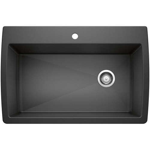 Blanco 440220 Diamond Equal Double Bowl Silgranit II- Anthracite Drop ...