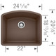 Blanco 440147 Cafe Brown Undermount Kitchen Sink