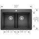 Blanco 440220 Diamond Equal Double Bowl Silgranit II- Anthracite Drop ...