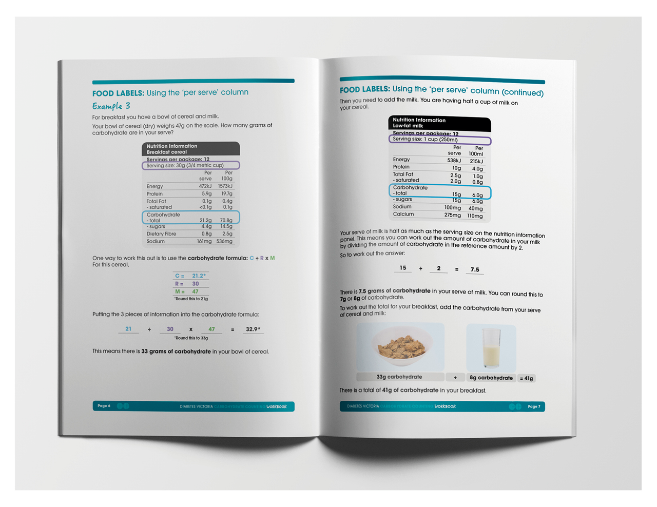 Carb Counting Workbook - Single - Diabetes Victoria