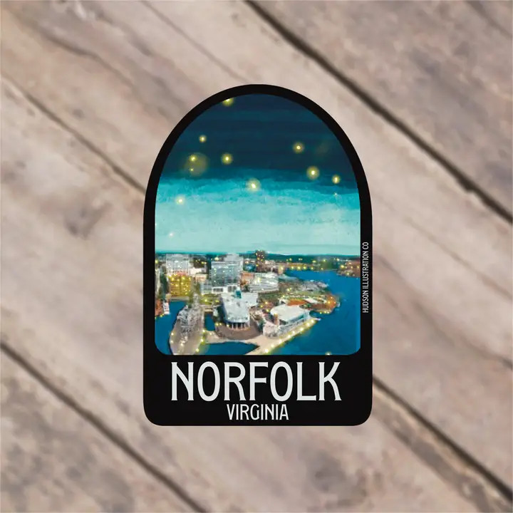 Norfolk Virginia Sticker - VisitNorfolk Mermaid Market