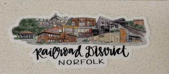Railroad District Sticker - VisitNorfolk Mermaid Market