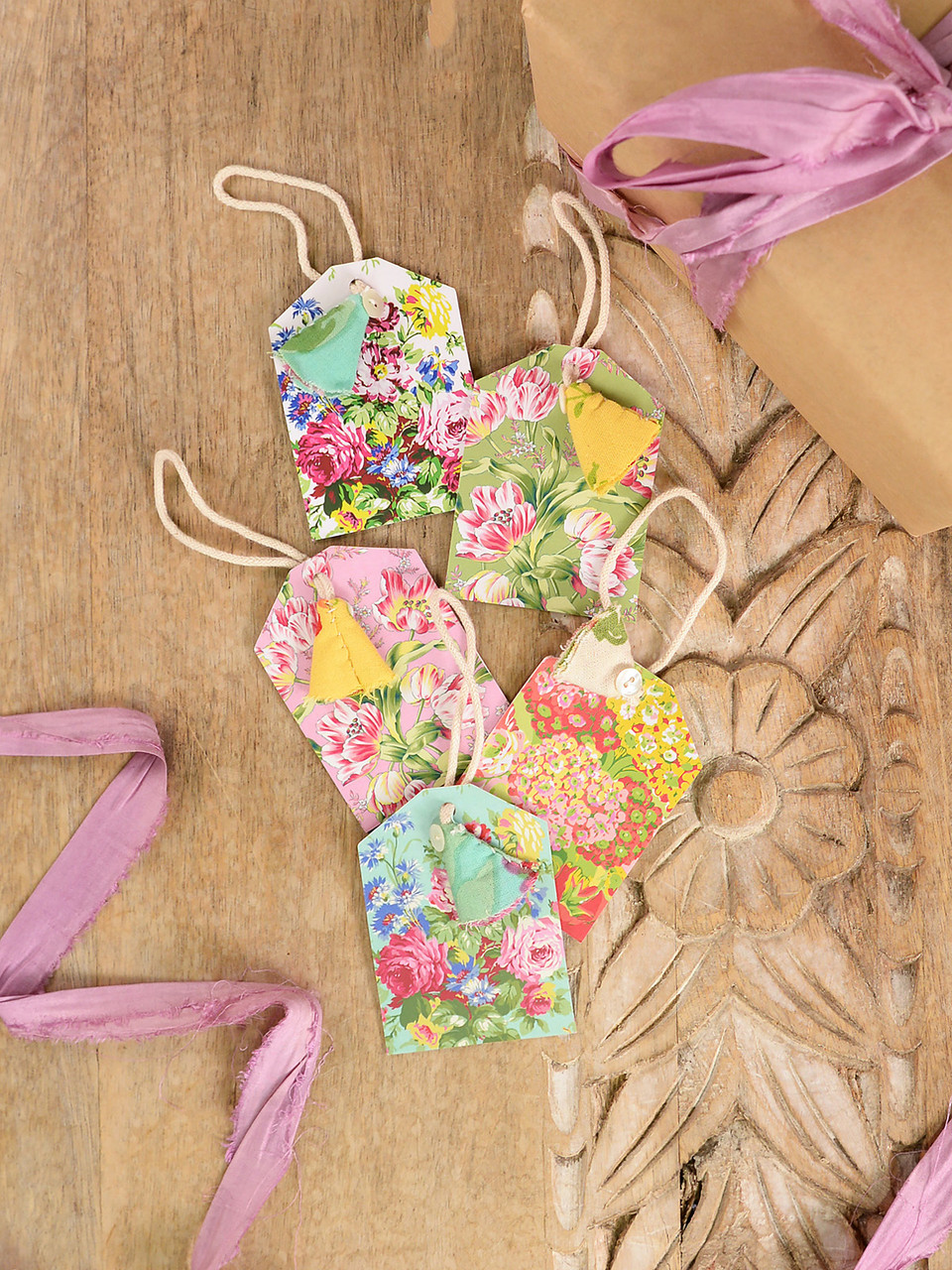 Spring Bouquet Gift Tags Set of 5 - Multi | Shop Beautiful Designs by ...