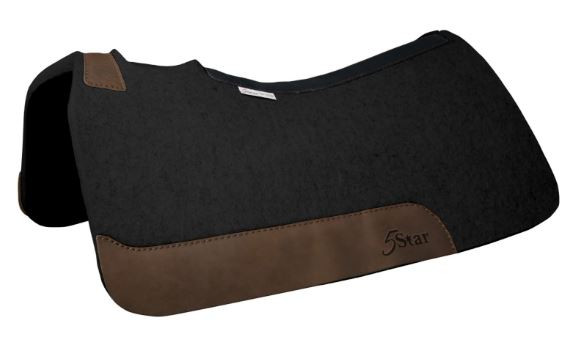 5 Star Equine Barrel Racer Western Saddle Pad - 7/8" Black
